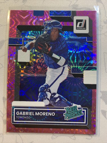 2022 Panini Donruss Rated Prospect Gabriel Moreno Pink Fireworks RP-4 ...