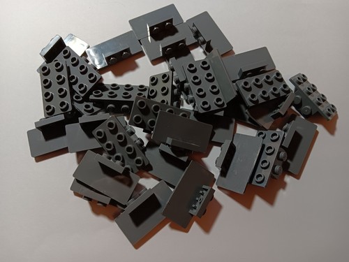 LEGO BULK LOT OF 32 DARK BLUISH GRAY BRACKETS 1X2-2X4 #93274 | eBay