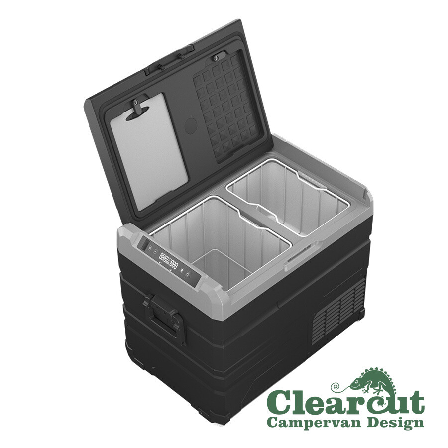 12v Compressor Duel Fridge Freezer, 45L, Dual Temp Compartments to -18c ...