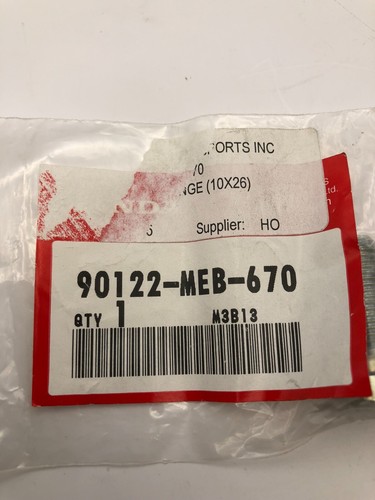 NOS Honda Flange Bolt (10X26) 90122-MEB-670 New OEM Free Shipping | eBay