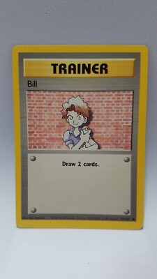 POKEMON TCG TRAINER BILL 91/102 BASE SET UNLIMITED M / NM | eBay