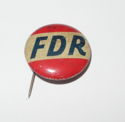 1940 Roosevelt FDR Political Campaign President Election Donkey Badge ...