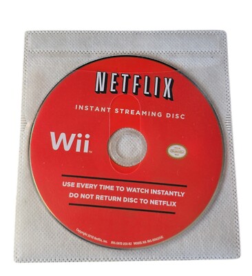 Netflix Streaming Disc (Nintendo Wii) Disc and Sleeve - Collectible ...