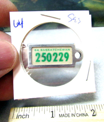 1964 250229 Saskatchewan Canada Mini License Plate tag key chain War ...
