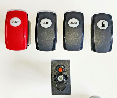 Carling V6D1 On/Off/On 20A 12V Rocker Switch Amber Ind. Door Boost Lift ...