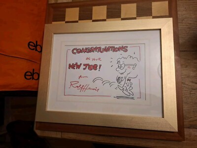 Framed Rolf Harris SIGNED Drawn Sketch Rolfaroo Congratulations On Your ...