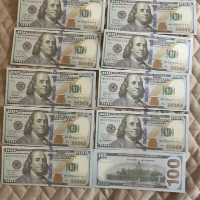 10 PCS • Motion Picture Money • $100 Bills FUN COPY MONEY | eBay