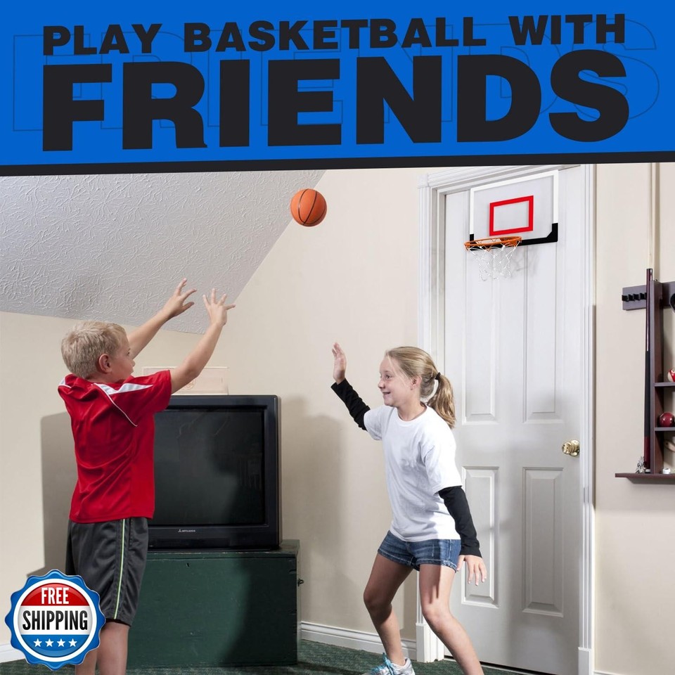 TOY Life Basketball Hoop Indoor for Kids Over The Door Office Bas | eBay