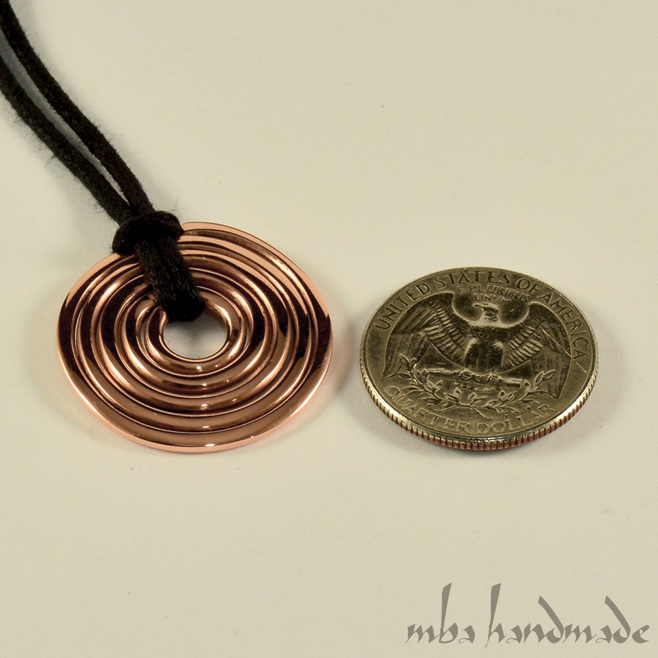 Copper Wire Wrapped Unisex Spiral Viking Pendant Artisan Handcrafted ...