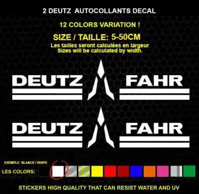 2 DEUTZ FAHR autocollant Véritable decal autocollant STICKERS ...