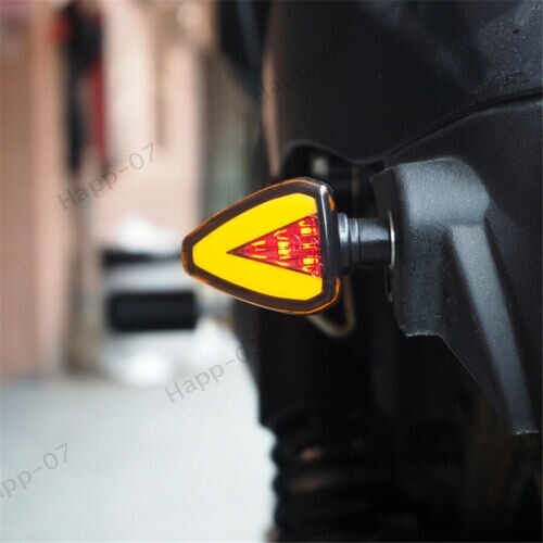 2x 12V Scooter Moped Motorcycle LED Turn Signal Light Indicator w/ Red ...