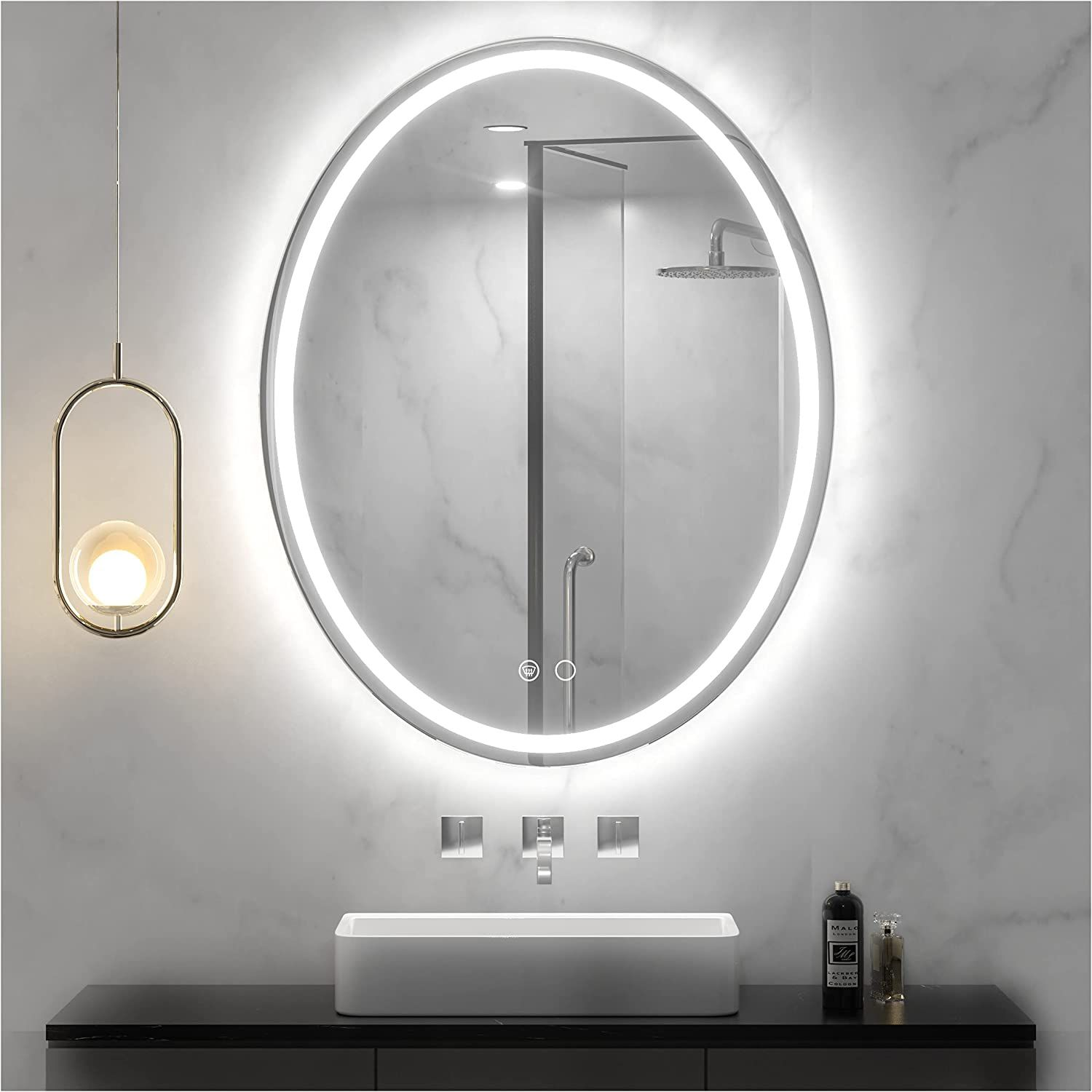 Keonjinn Oval LED Mirror for Bathroom 24 x 32 24"x32", Front-lighted ...