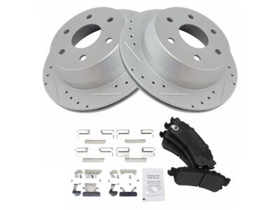 TRQ 59RV63B Rear Brake Pad and Rotor Kit Fits 2003-2005 Chevy Astro | eBay