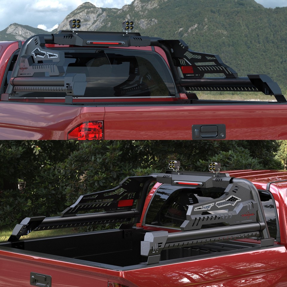 Adjustable Truck Bed Chase Rack Roll Bar For F-150 F-250 Silverado Ram ...