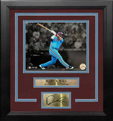 Darick Hall 1st HR Philadelphia Phillies 8x10 Framed Photo Engraved ...