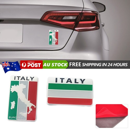 Aluminum 3D Metal ITALY Italian Flag Sticker Emblem Badge Decal Car AU ...