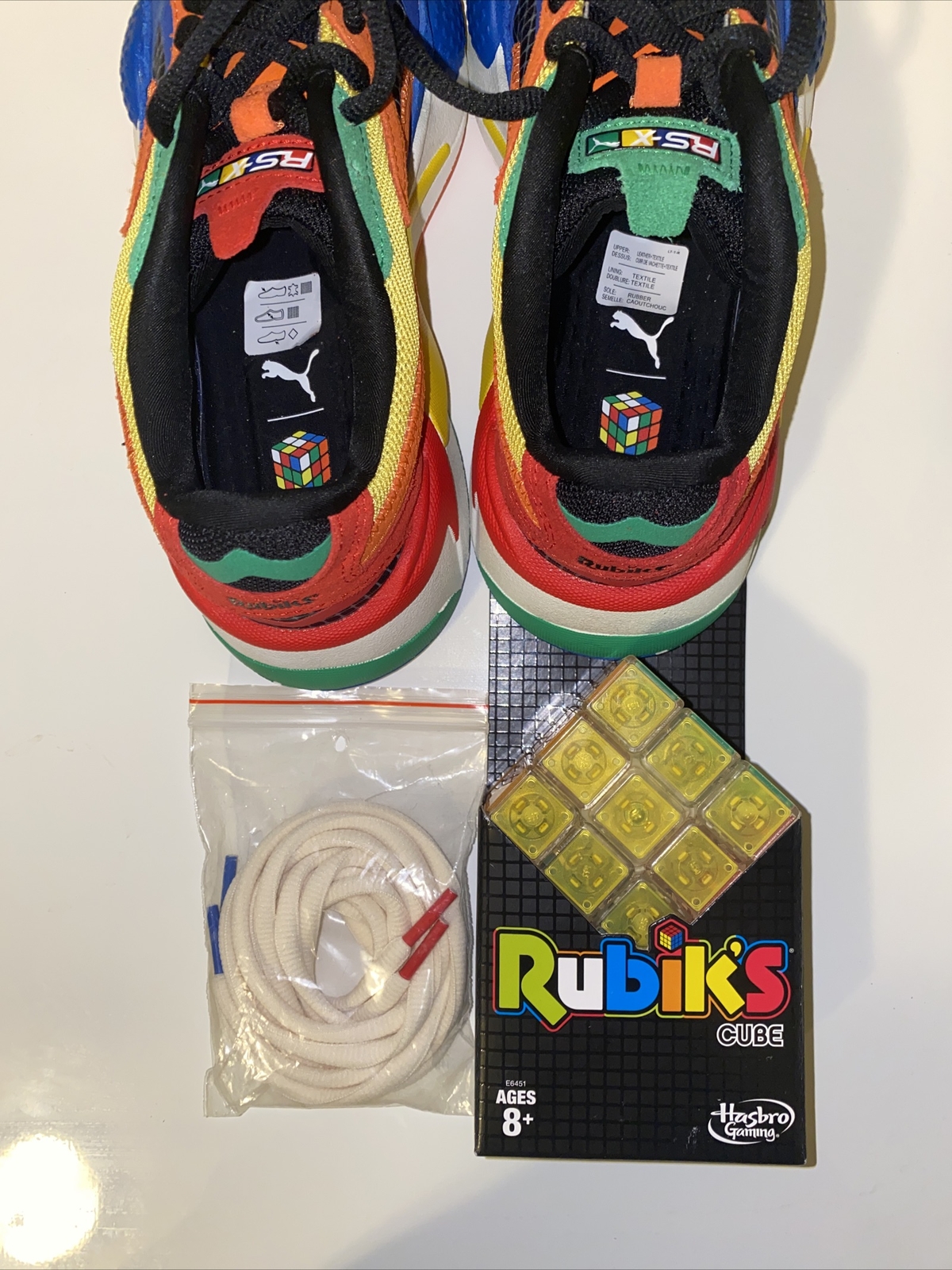 Puma x Rubik’s Cube RS-X3 374028-01 W Sz 6 M Sz 4.5, Includes Rubik’s ...