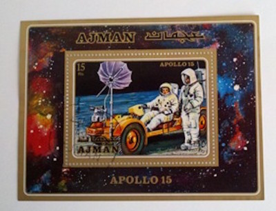 AJMAN Apollo 15 stamp with postmark | eBay