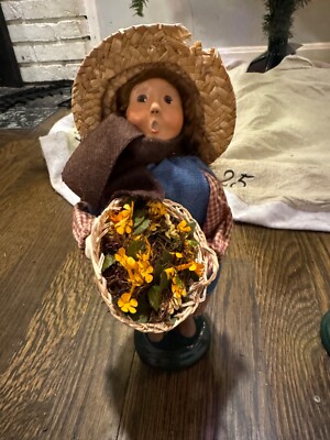 BYERS CHOICE FALL 2004 HARVEST GIRL Thanksgiving 10” Tall *signed* | eBay