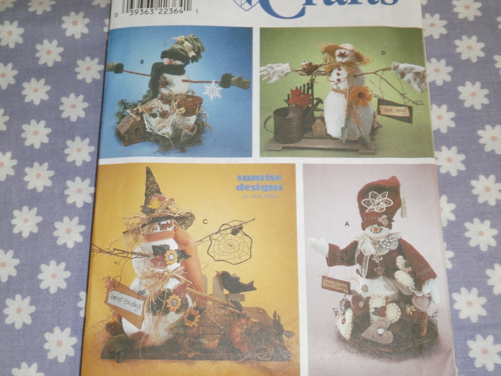 Simplicity Crafts Pattern 8469 Sunrise Snowmen Halloween Centerpieces ...