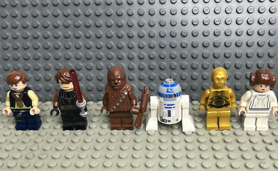 6 LEGO Star Wars Mini Figures Han Solo Anakin R2d2 C3PO Chewbacca ...