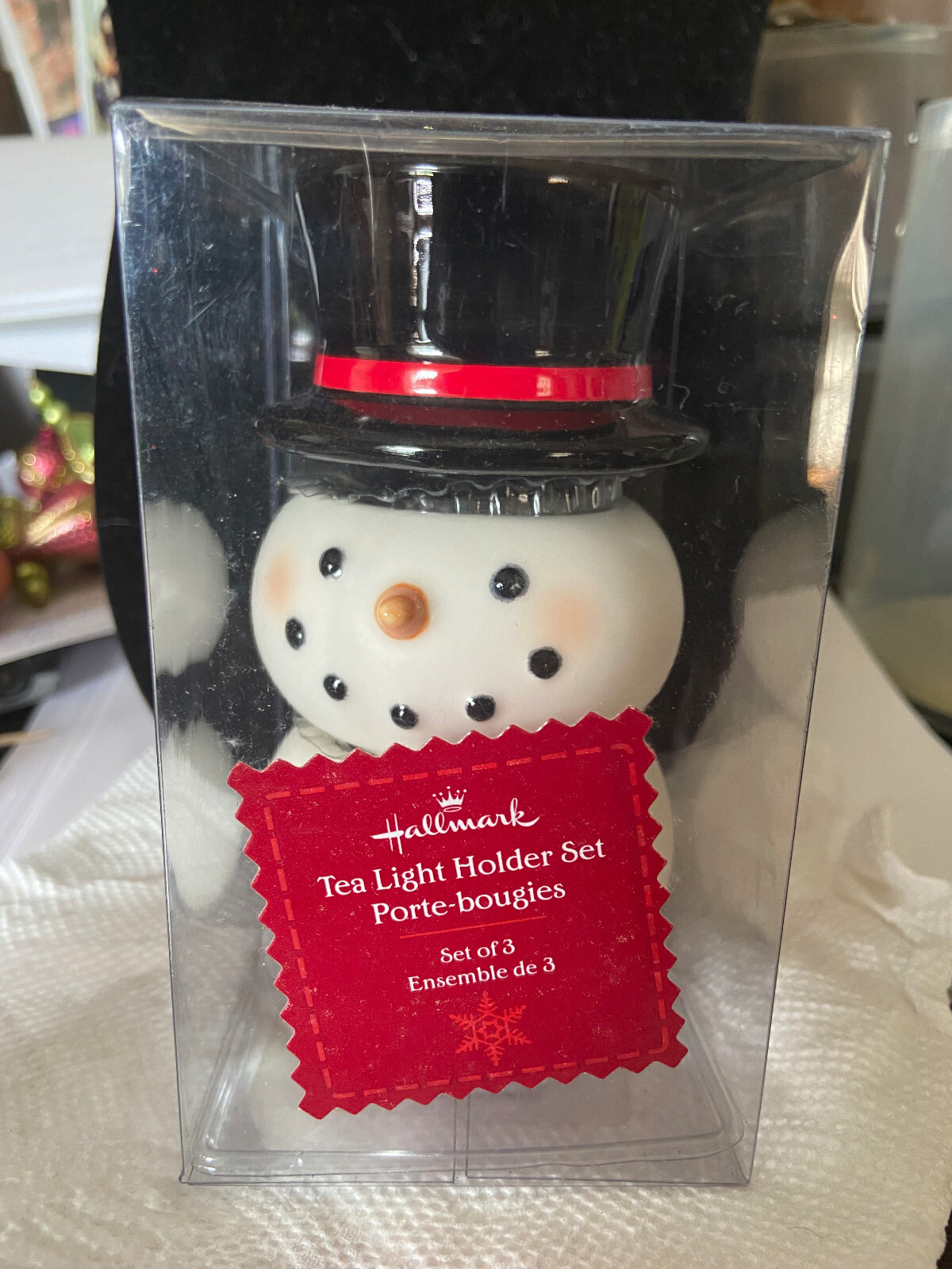 Hallmark Stackable Snowman Tea Light Holder Set of 3 NIB | eBay