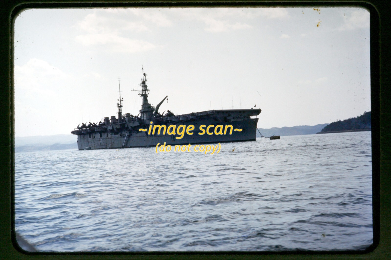 Navy USS Saipan Aircraft Carrier Ship at Sasebo Japan in1954 Original ...