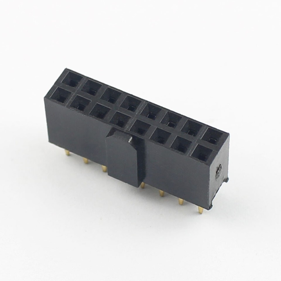 10Pcs 2.54mm Pitch 2x8 16 Pin Female Header Strip Connector Polarizing ...