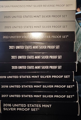 Lot of 11 United States Silver Proof Sets in Original Mint Pack with ...