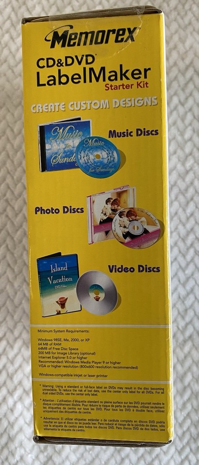 Memorex CD and DVD Label Maker Starter Kit with Label Design Software ...