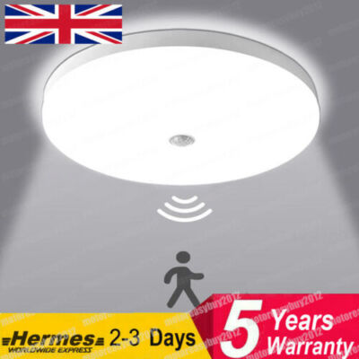 LED Ceiling Light PIR Motion Sensor Light Bathroom Kitchen Living Room ...