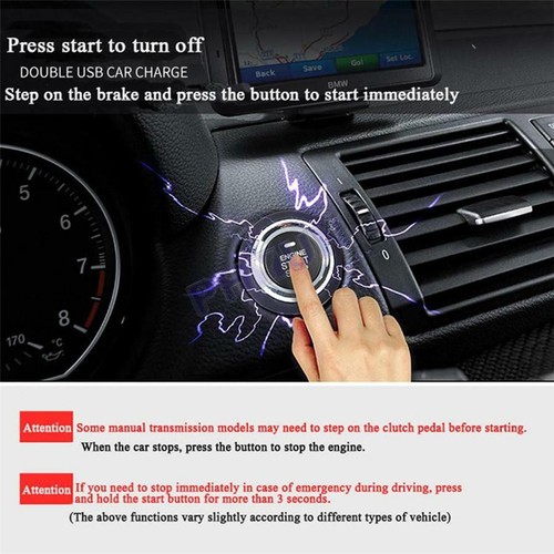 12V Car Keyless Entry One-button Engine Start Alarm System Remote ...