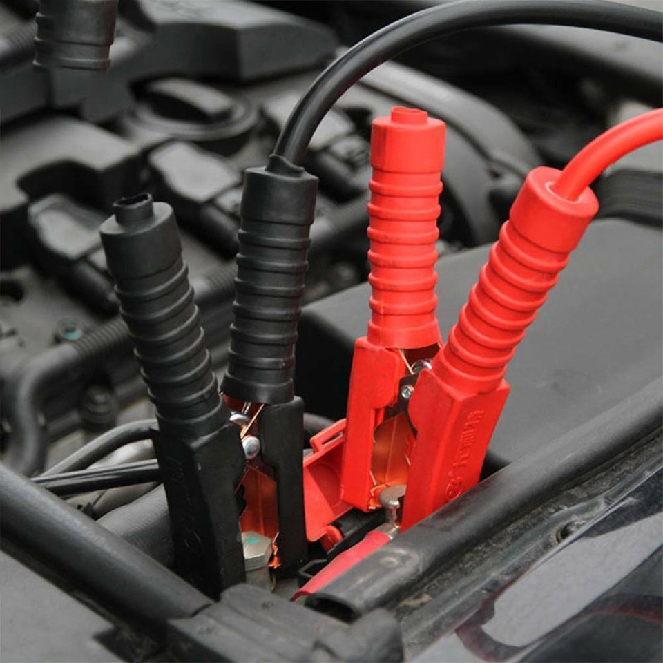 13FT Heavy Duty 2 Gauge Battery Booster Cable Emergency Power Jumper ...