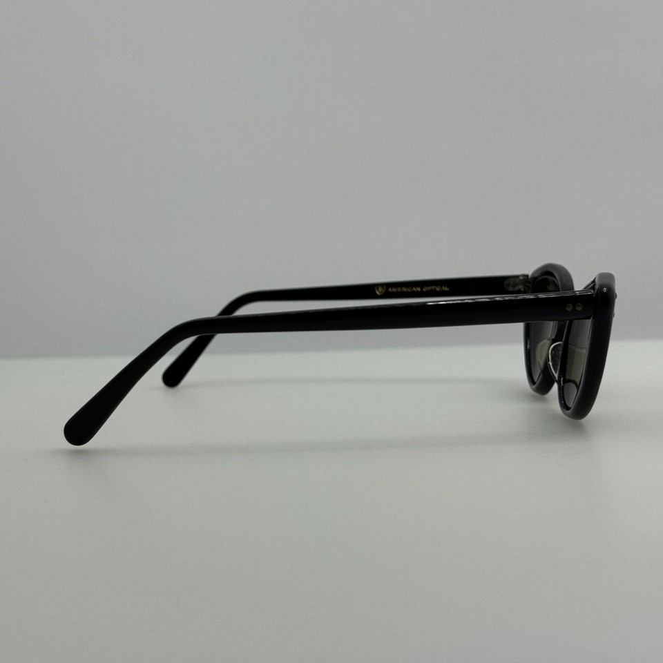 American Optical Eyeglasses Eye Glasses Frames 5 1/4 Black Vintage Cat ...