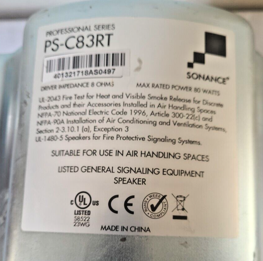 Sonance #ps-c83rt in Ceiling Speaker 1 Pair for sale online | eBay