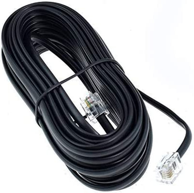 RJ11 6P4C Modular Telephone Extension Cable Phone Cord Line Wire (25 ...