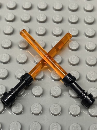 Lego Star Wars Trans Orange Lightsaber Blade Weapon Minifigure x2 | eBay
