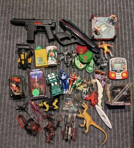 Vintage Toy Lot WWF GI Joe TMNT Rambo Lazer tag Aliens DBZ Power ...