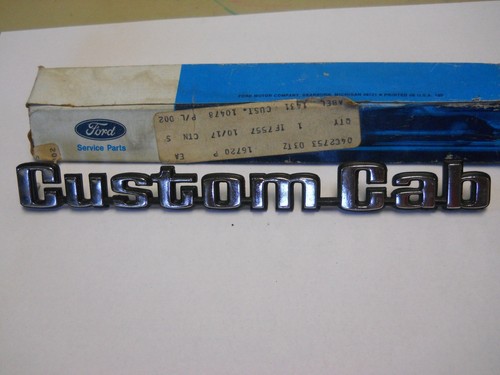 NOS 1973 - 1977 FORD F100 F250 F350 CUSTOM CAB EMBLEM | eBay