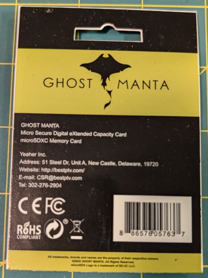 Ghost Manta Memory Card 128gb with Adapter, MicroSDXC Memory Card | eBay
