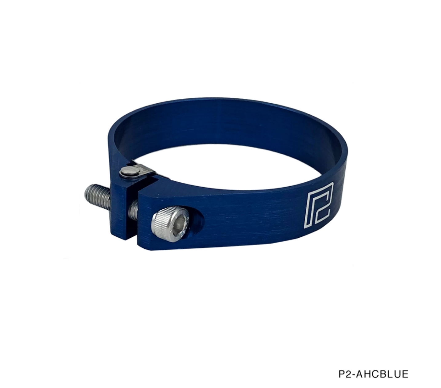 P2M Phase 2 Motortrend Aluminum Hose Clamp - Blue- 3.00" Hose ID w/ 84. ...