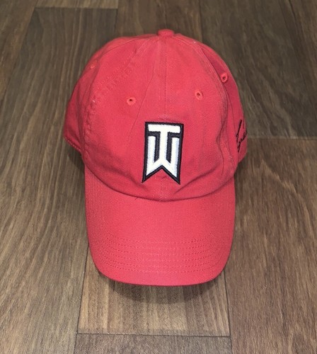 Nike Tiger Woods Hat Cap TW Buick Embroidered Red Cotton Adjustable ...