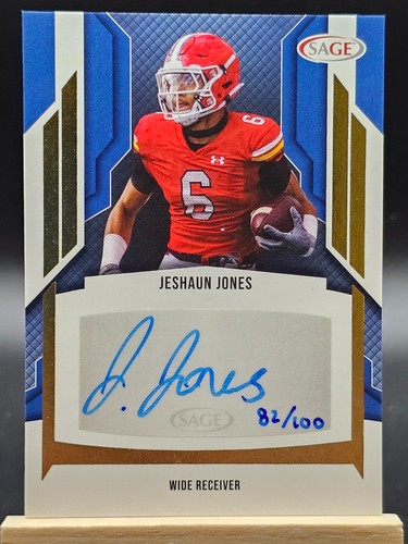 2024 Sage High Series Jeshaun Jones GOLD Auto 82/100 Maryland Terrapins ...