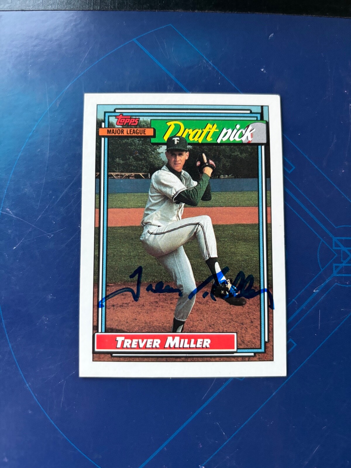 1992 Topps Detroit Tigers Trever Miller Autographed Draft Pick Card ...