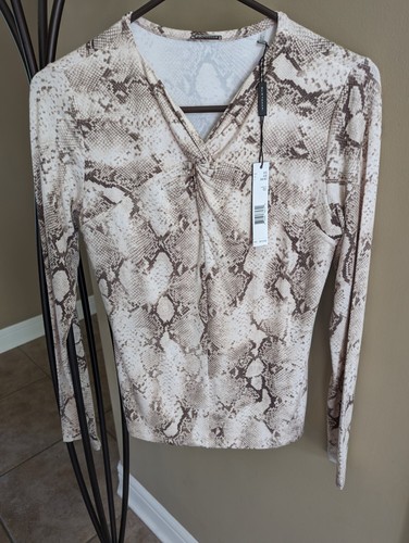 ELIE TAHARI Women's Long Sleeve Pullover Boa Snake Print Sz XS New | eBay