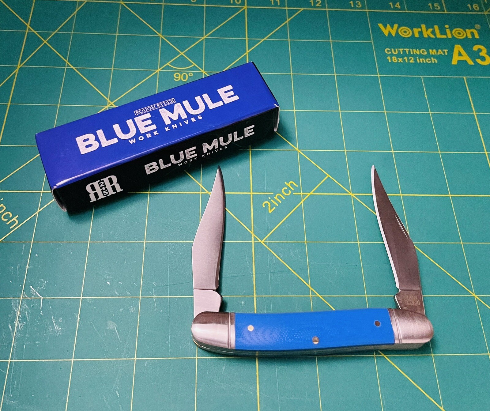 Rough Ryder RR2170 Muskrat Blue G10 Folding Pocket Folder Knife | eBay