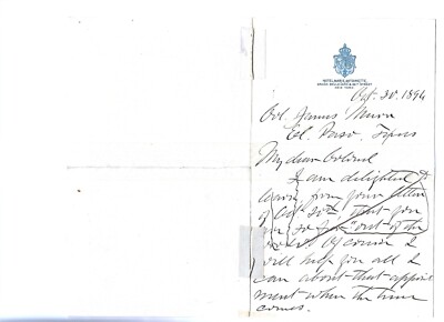 Civil War General John M Schofield ALS from 1894 to a Colonel as Lt ...