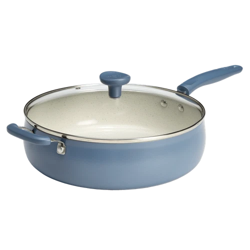 Tasty Clean Ceramic Non-Stick Jumbo Cooker Pan, 5 Quart, Blue | eBay