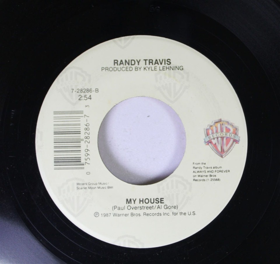 Country 45 Randy Travis - Too Gone Too Long / My House On Warner Bros ...