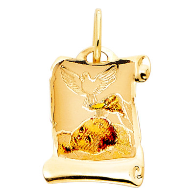 14k Gold Baptism 1st First Communion Primera Charm Small Tiny Pendant ...